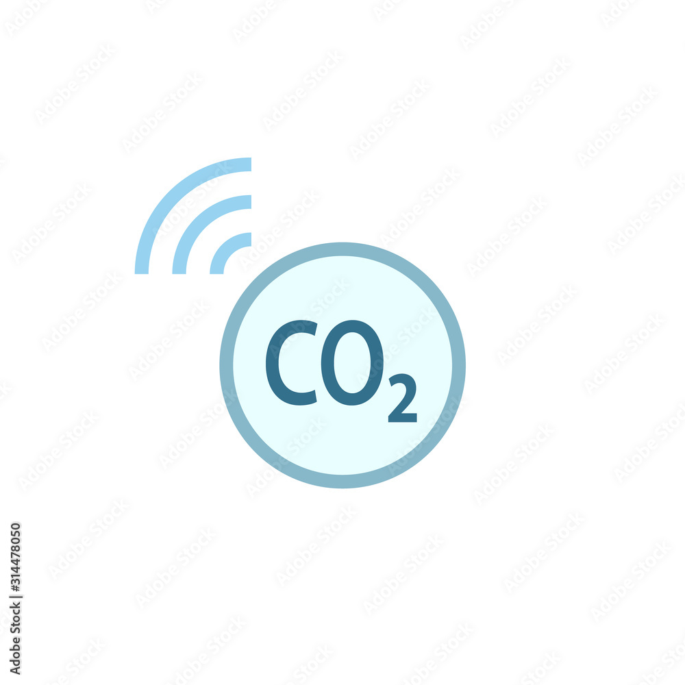 Sensor CO2 icon. Clipart image isolated on white background Stock ...