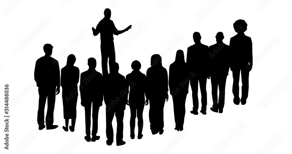 Group Talking Silhouette