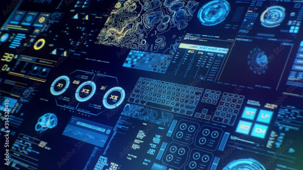 Perspective view of lowpower Futuristic interface/Digital screen ...