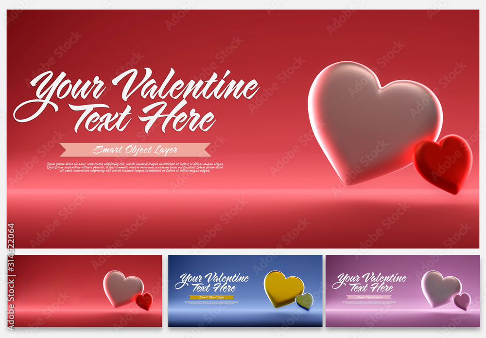 Valentine's Day Graphic Mockup Stock Template | Adobe Stock