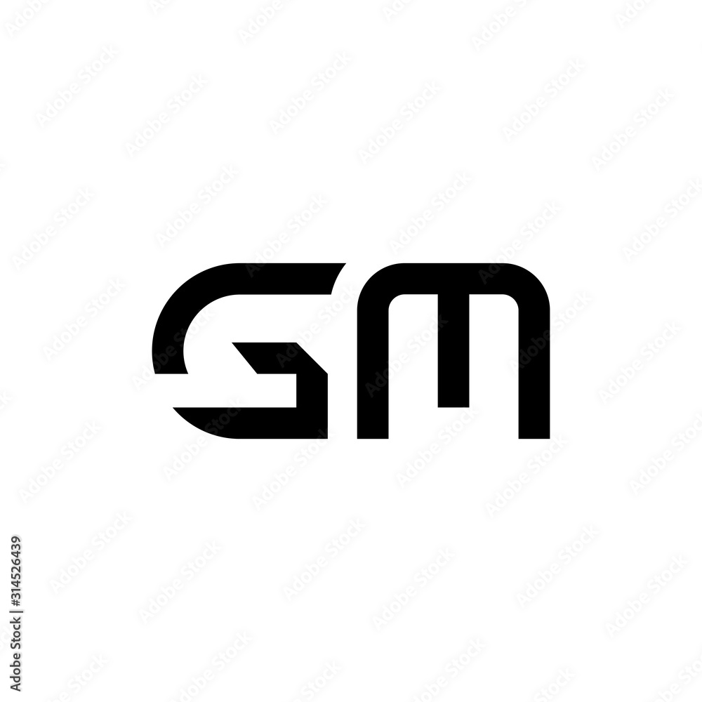 Initial GM Letter Linked Logo. GM letter Type Logo Design vector ...