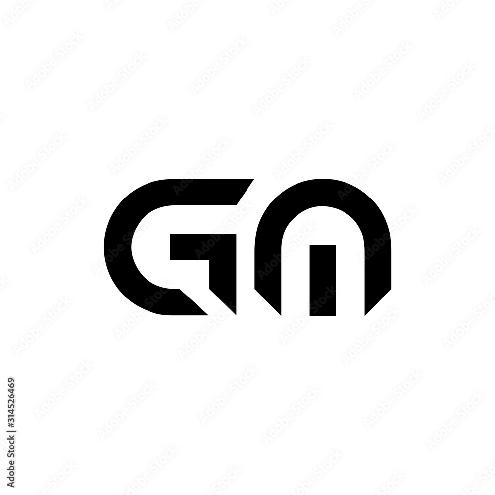 Initial GM Letter Linked Logo. GM letter Type Logo Design vector ...