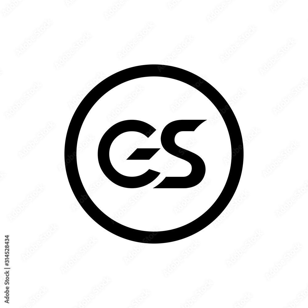 Initial GS Letter Linked Logo. GS letter Type Logo Design vector ...