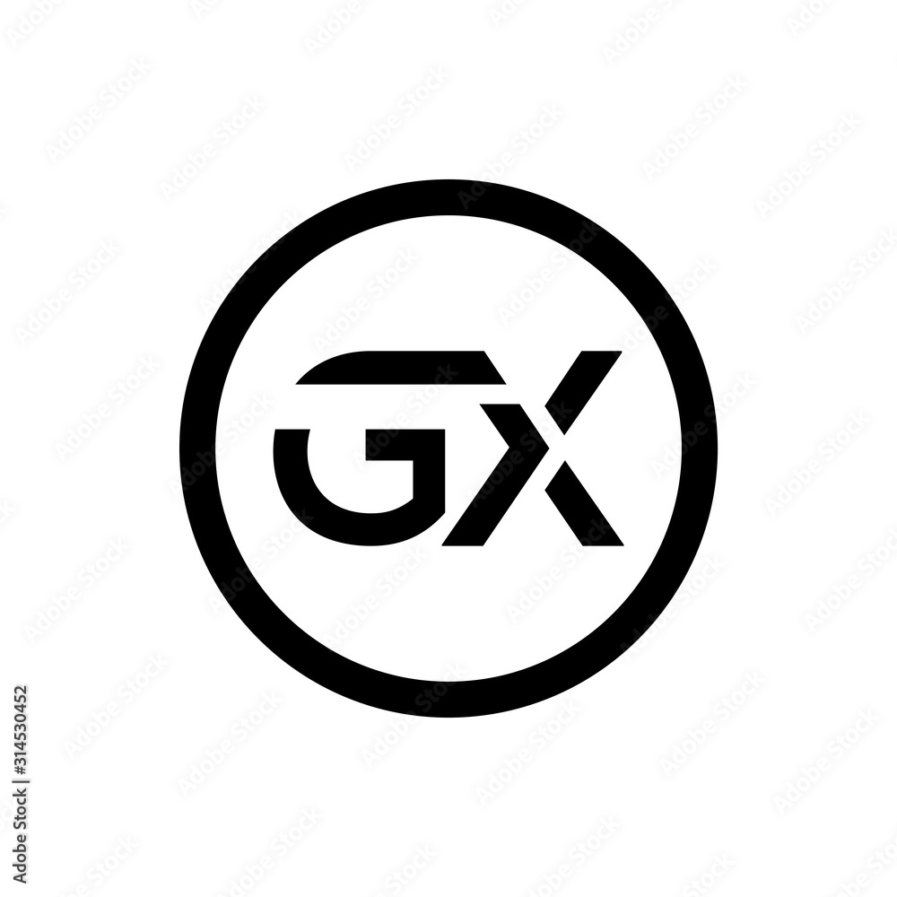 Initial GX Letter Linked Logo. GX letter Type Logo Design vector ...