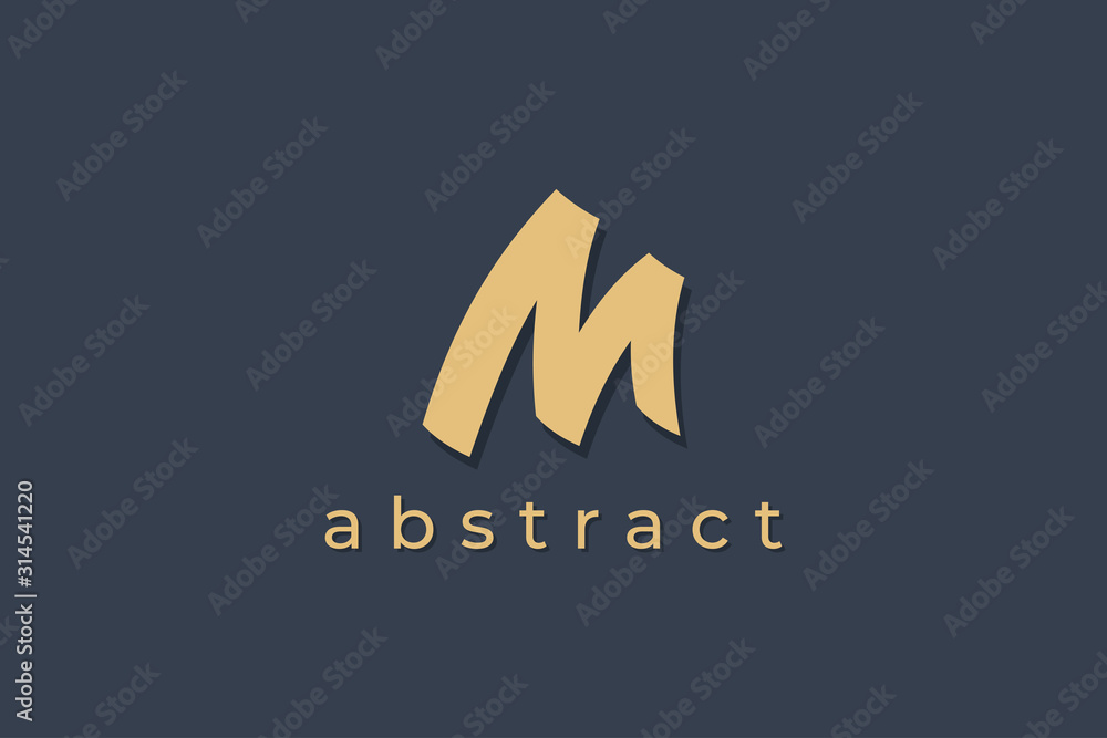 Abstract Letter M Logo. Flat Vector Logo Design Template Element Stock ...