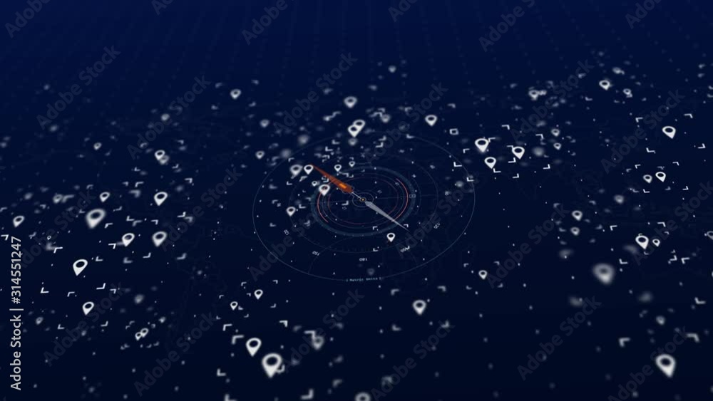 World map with navigation icons.Arrival points on a world map. World ...