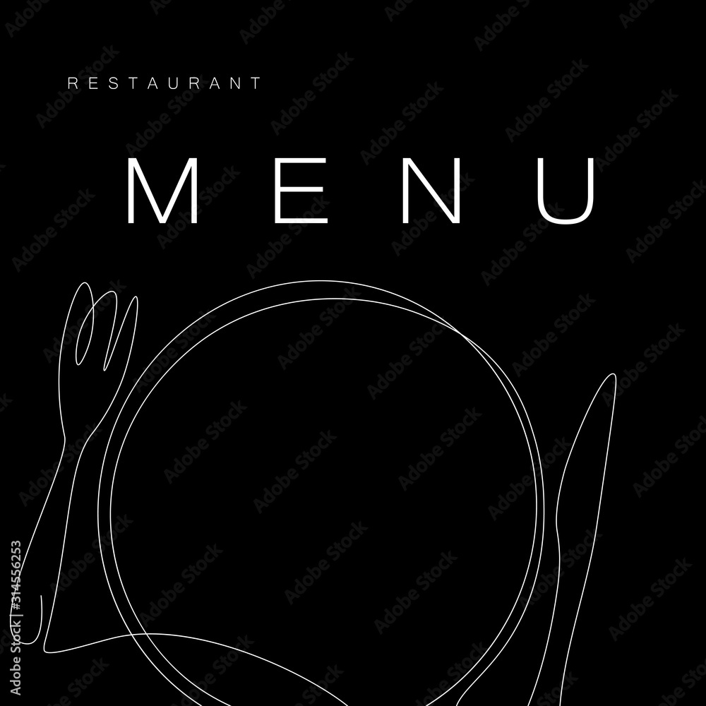 Restaurant menu background, vector illustration Stock Vector | Adobe Stock