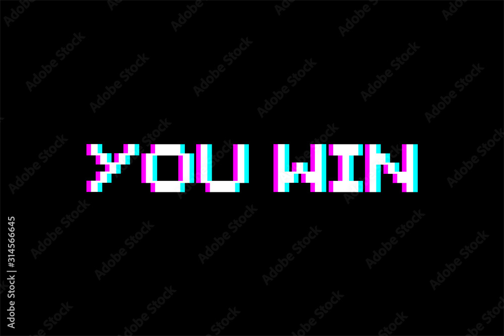 you win message Stock Vector | Adobe Stock