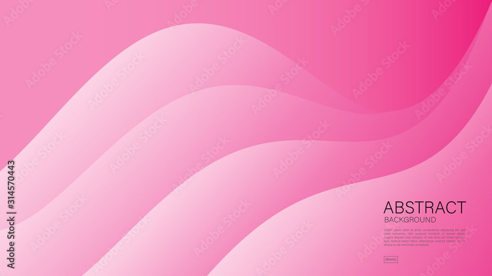 Pink abstract background, wave graphic, Geometric vector, beauty ...