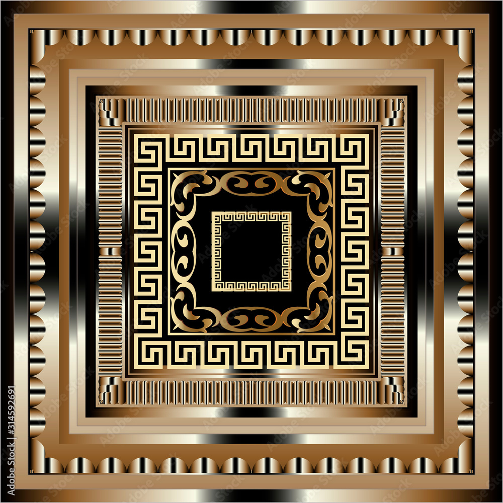 Greek Key Border Gold