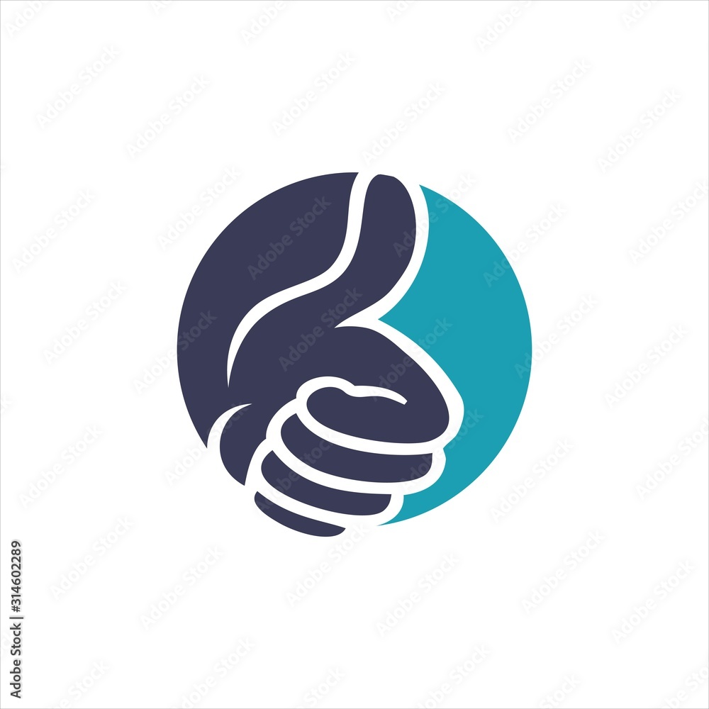 thumbs up logo design vector sign and symbol of good rating Stock ...