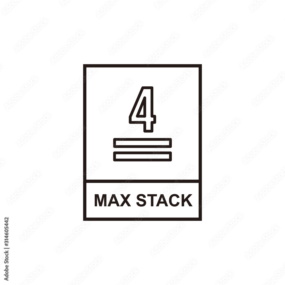 Max stack icon symbol vector illustration Stock Vector | Adobe Stock