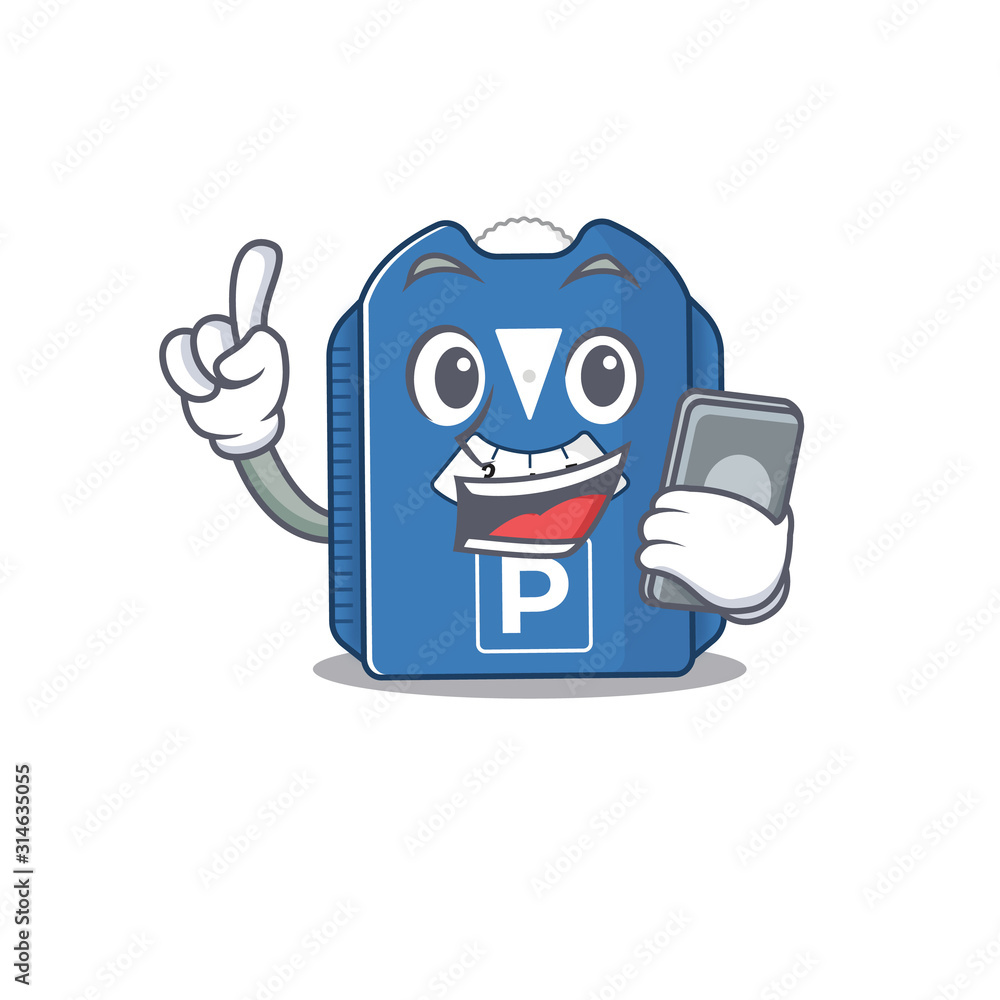 Cartoon design of parking disc speaking on a phone Stock Vector | Adobe ...