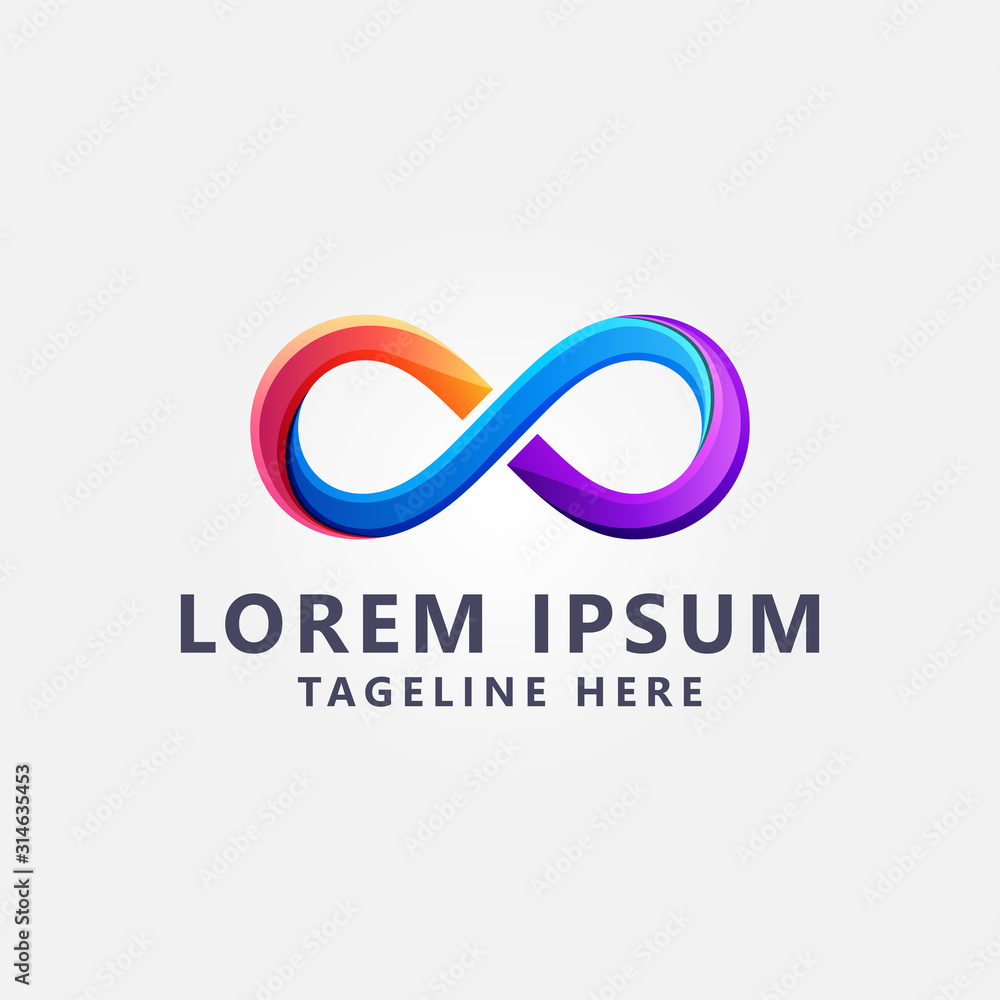 Premium Colorful Infinity logo design Vector Stock Vector | Adobe Stock