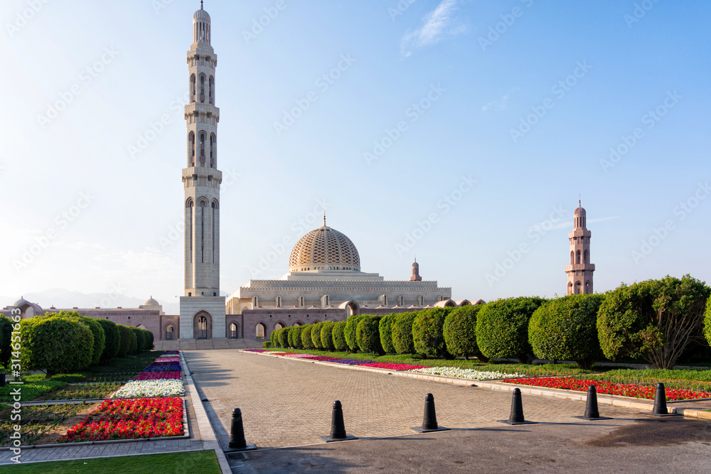 Sultan Qaboos Grand Mosque. Grand mosque In Muscat. The Muscat mosque ...