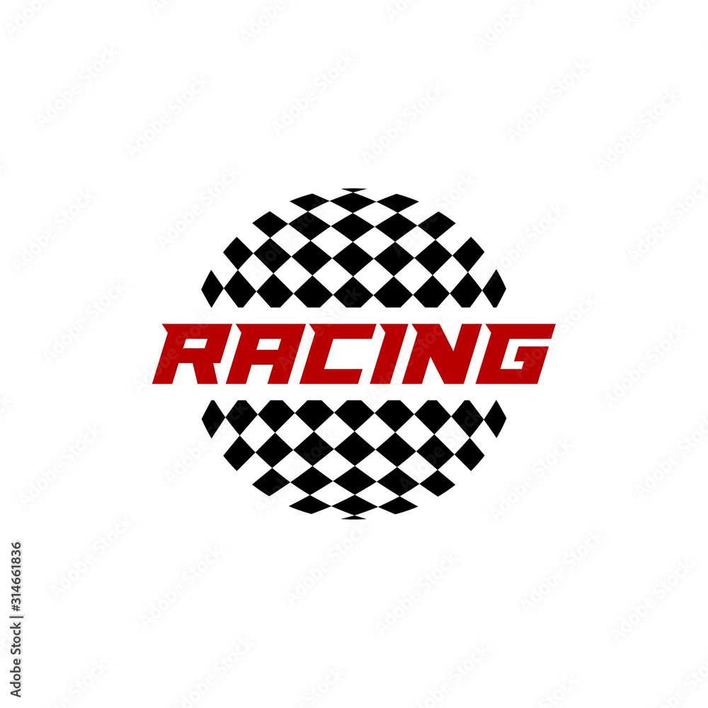 Race flag logo icon, Racing logo concept, modern simple design ...