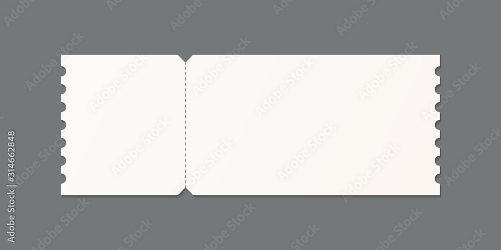 Blank event ticket mockup template. Concert, party, festival, lottery ...