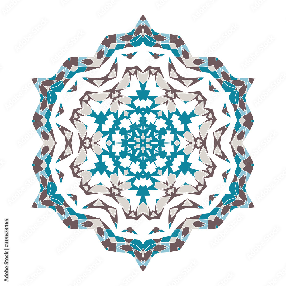 Mandala. Ethnicity round ornament. Ethnic Boho-Chic style. Elements for ...