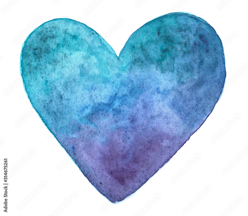 Blue And Purple Hearts Background