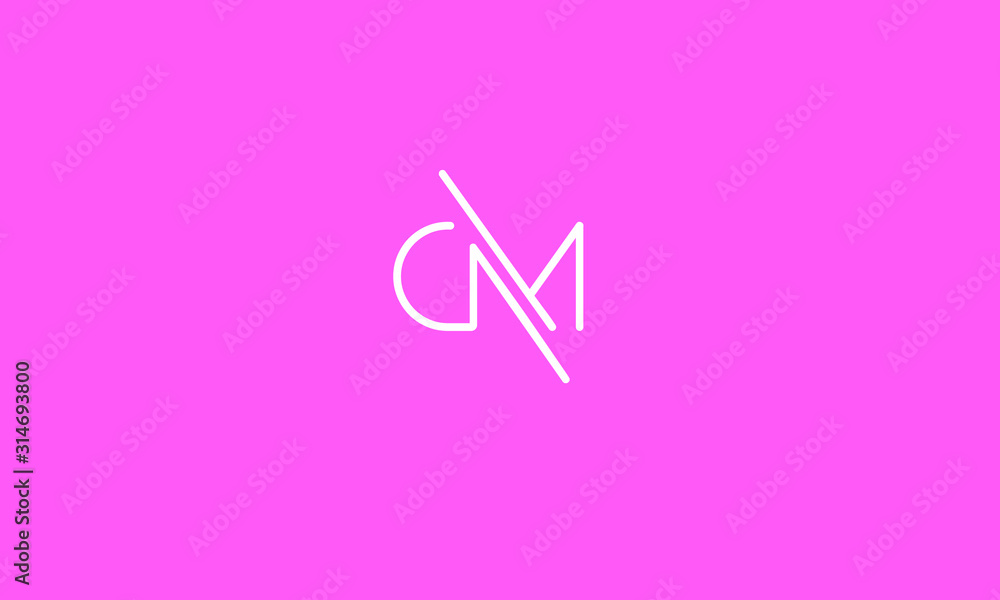 Alphabet letter monogram icon logos CM Stock Vector | Adobe Stock