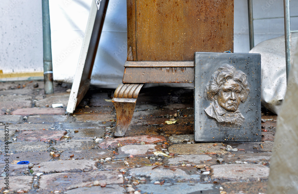 A relief picture showing the German composer Ludwig van Beethoven, on ...