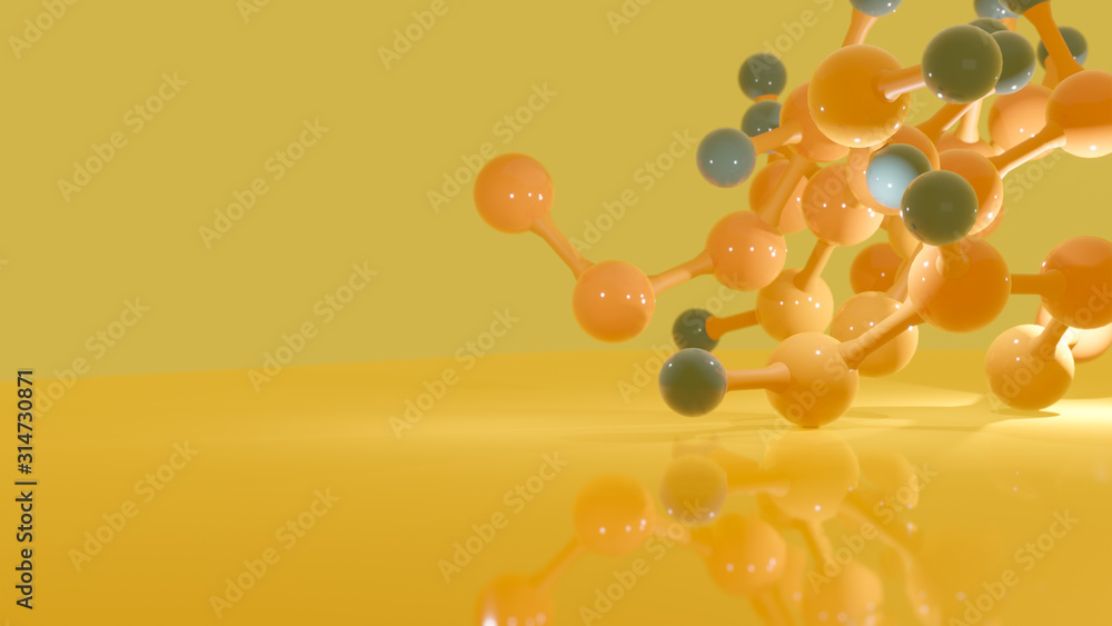 physics molecule model. Science or medical background with molecules ...