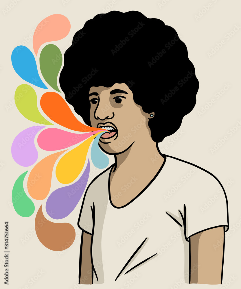 Talking with colors Stock Illustration | Adobe Stock