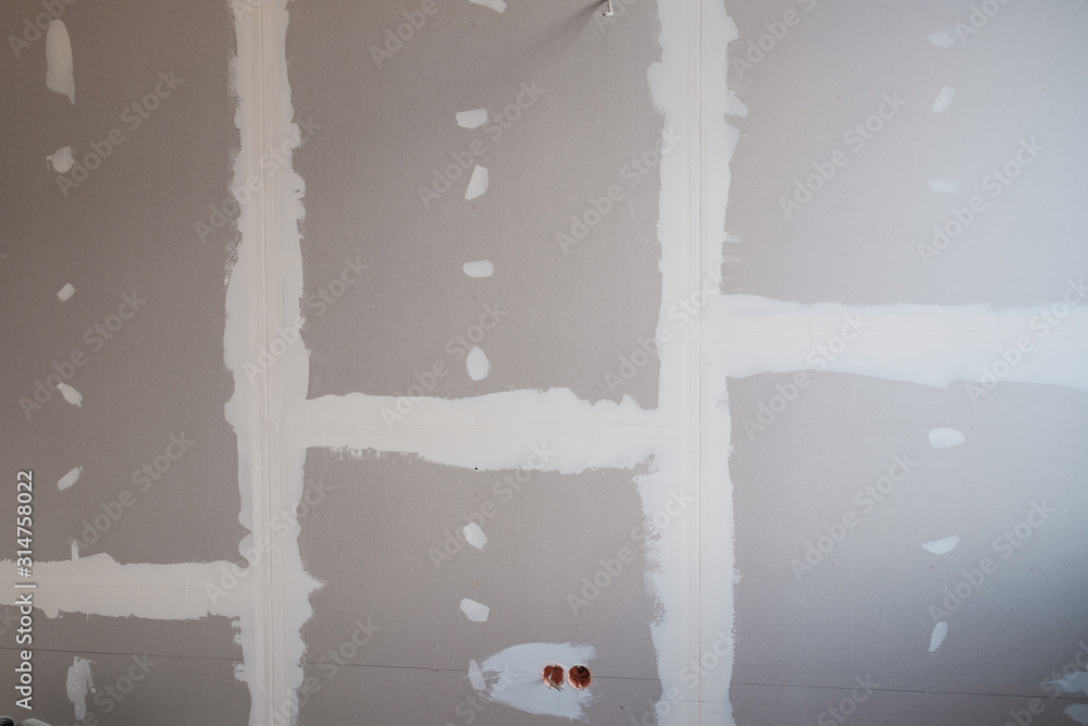 drywall background during flat renovation - dry wall room renovation ...