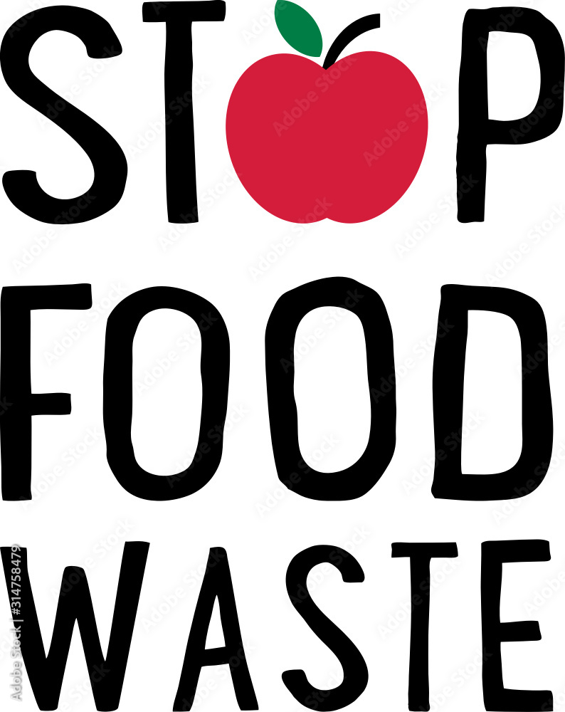 Stop Food Waste Stock Vector | Adobe Stock