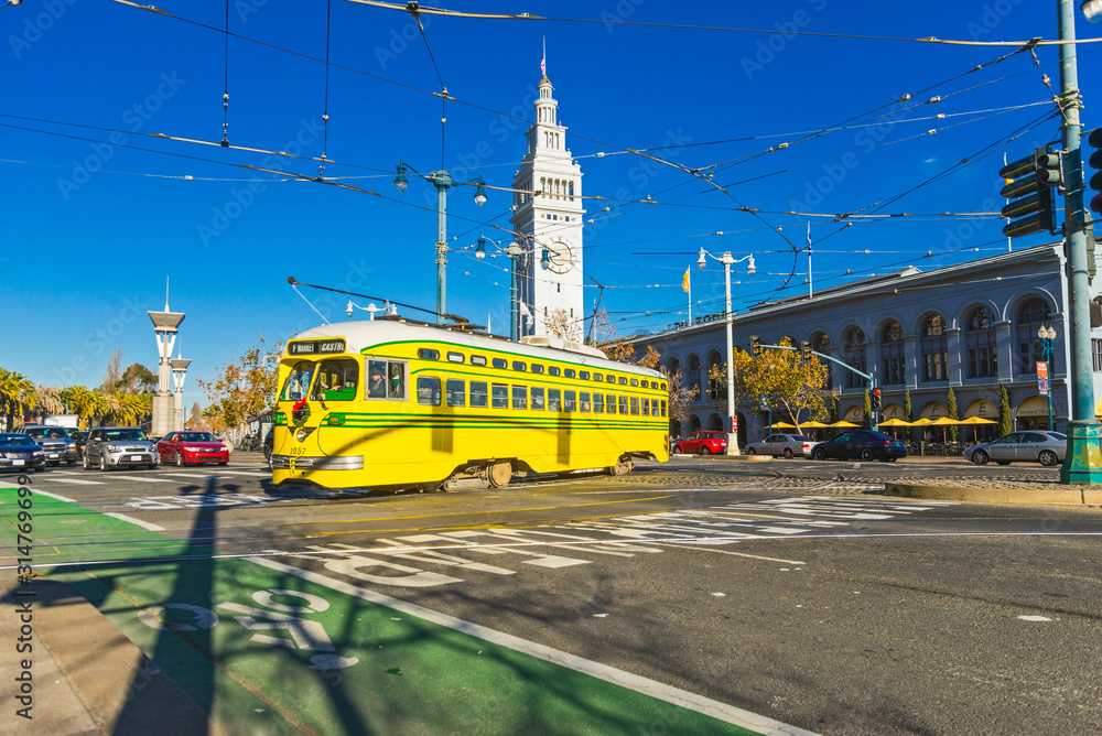 SAN FRANCISCO, USA - DECEMBER 16: San Francisco old tram.. the F line ...