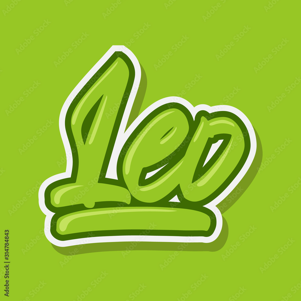 leo zodiac name hand lettering Stock Vector | Adobe Stock