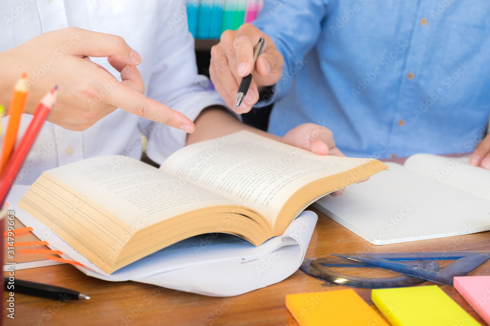 Studying and researching information by consulting teachers and doing ...