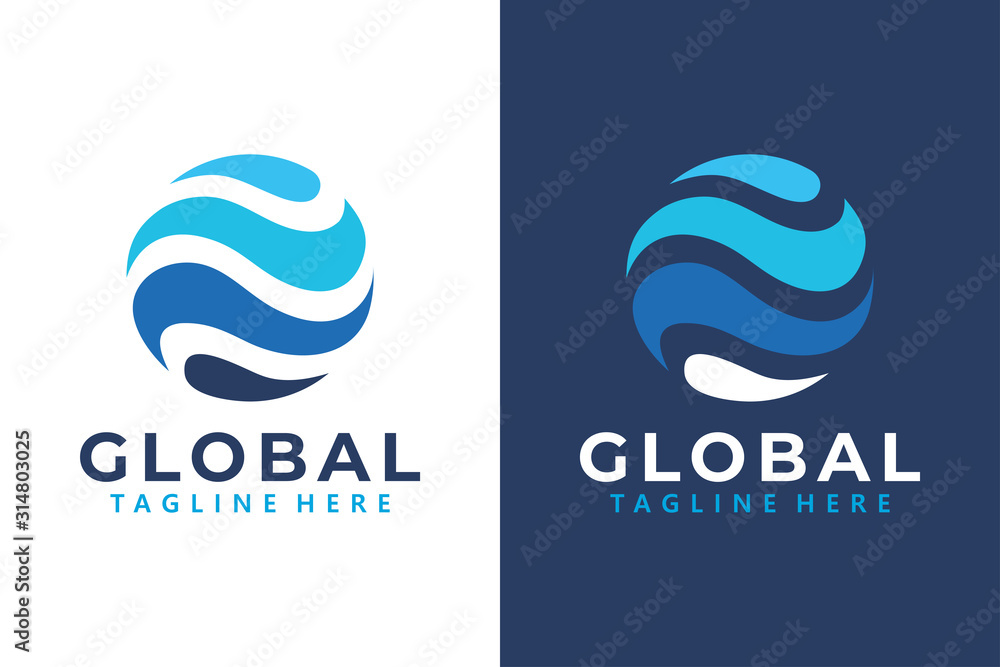 global logo icon vector isolated vector de Stock | Adobe Stock