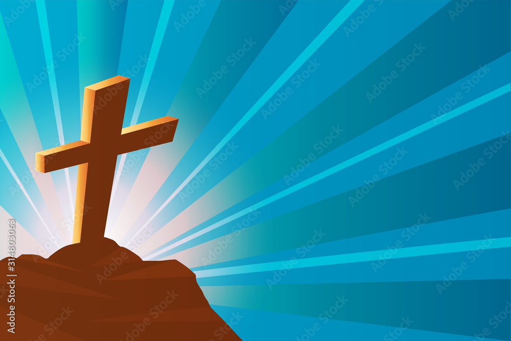 Christian Cross in Easter And is a symbol in remembrance of Jesus ...