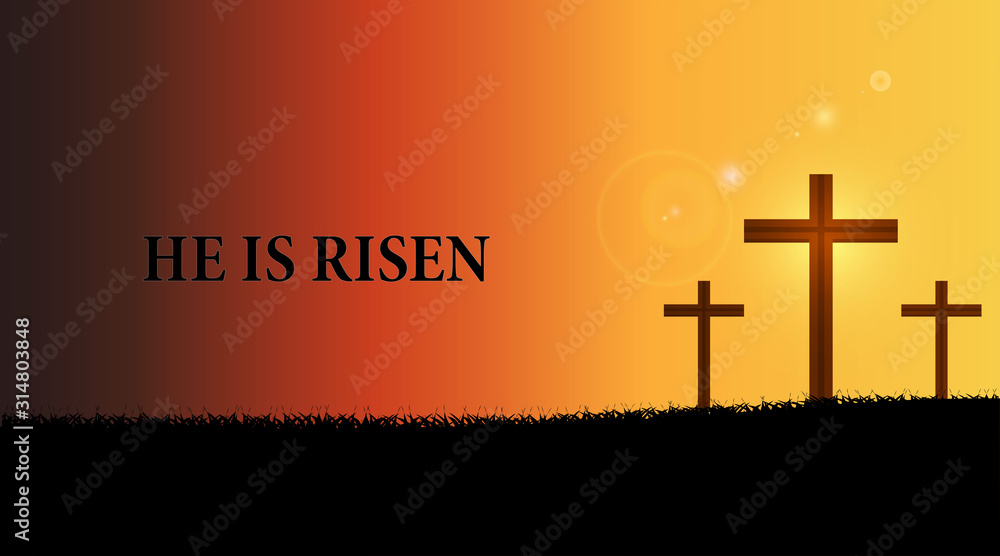 Christian Cross in Easter And is a symbol in remembrance of Jesus ...