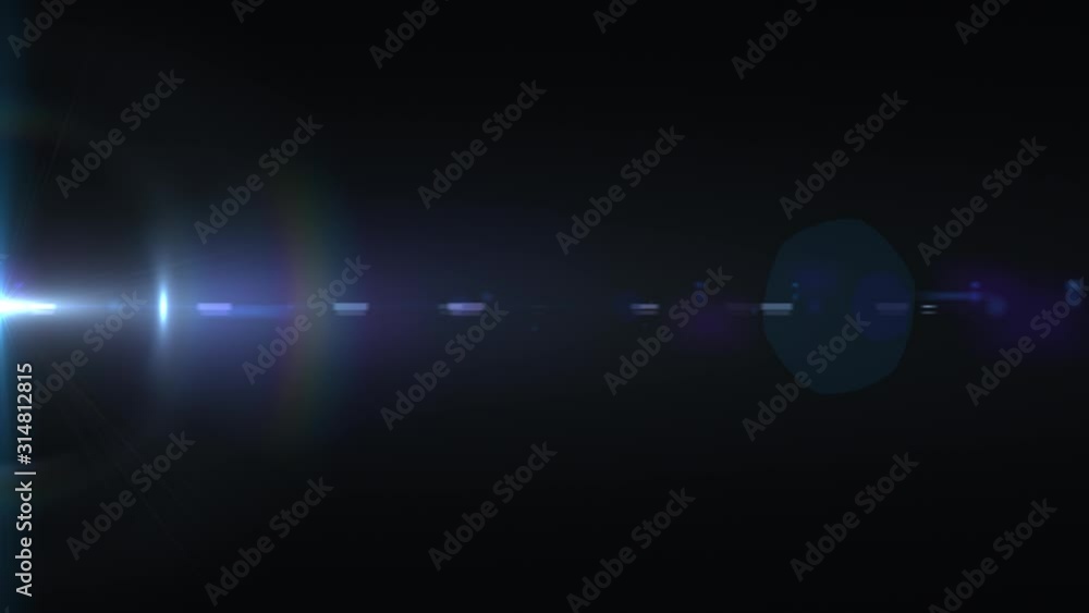 Optical Lens Flare Effect, Edge Light Leak, Glowing Burst, Flicker ...