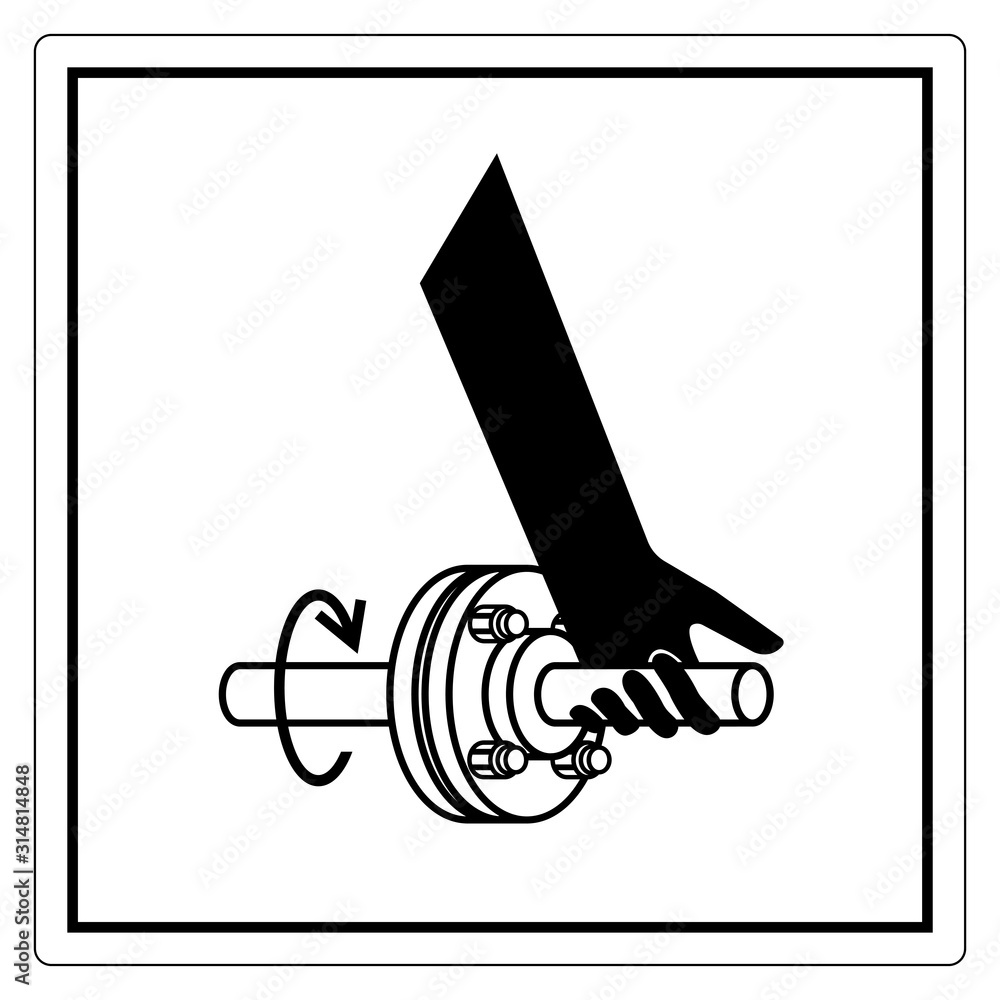 Entanglement Of Hand Rotating Shaft Symbol Sign, Vector Illustration ...