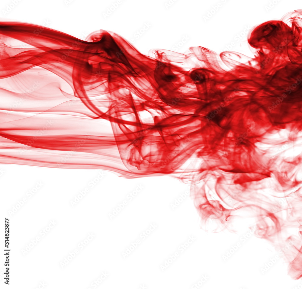 Red smoke abstract white background and texture Stock Photo | Adobe Stock