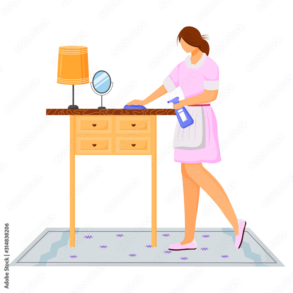 Housekeeper Cartoon Character Clip Art