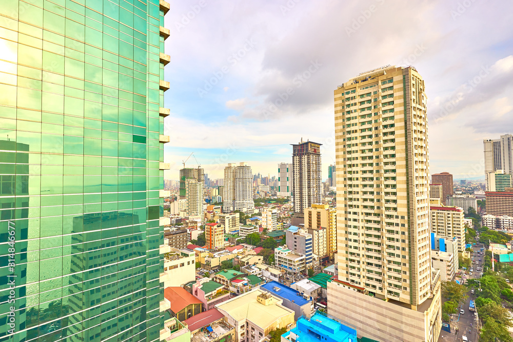 Skyline of Manila Bay in Metro Manila - Philippines Stock Photo | Adobe ...
