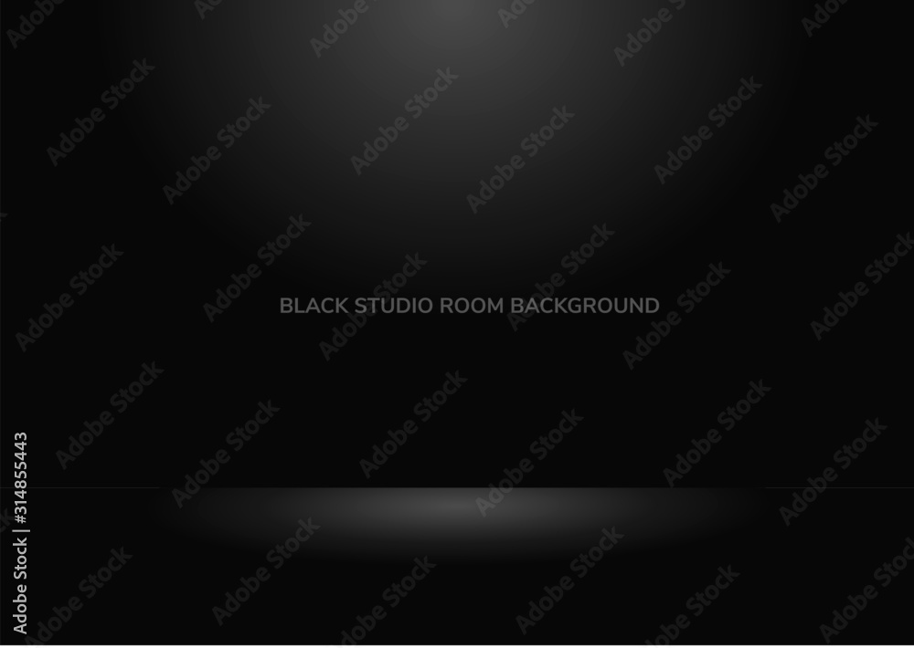 Abstract black background Studio room backdrop well for background ...