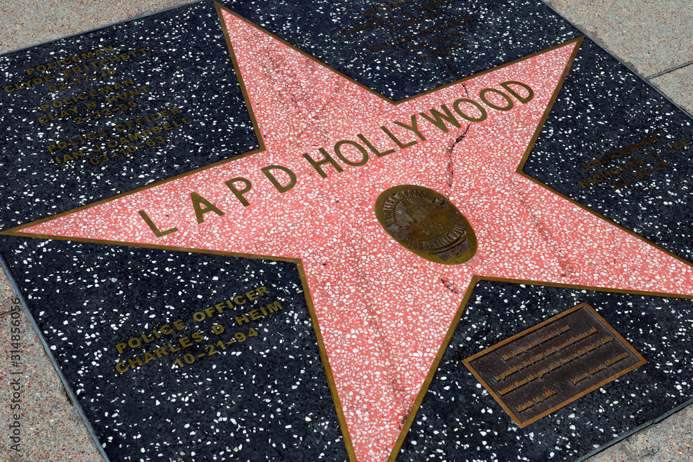 Hollywood, California – Star of LAPD Los Angeles Police Department on ...