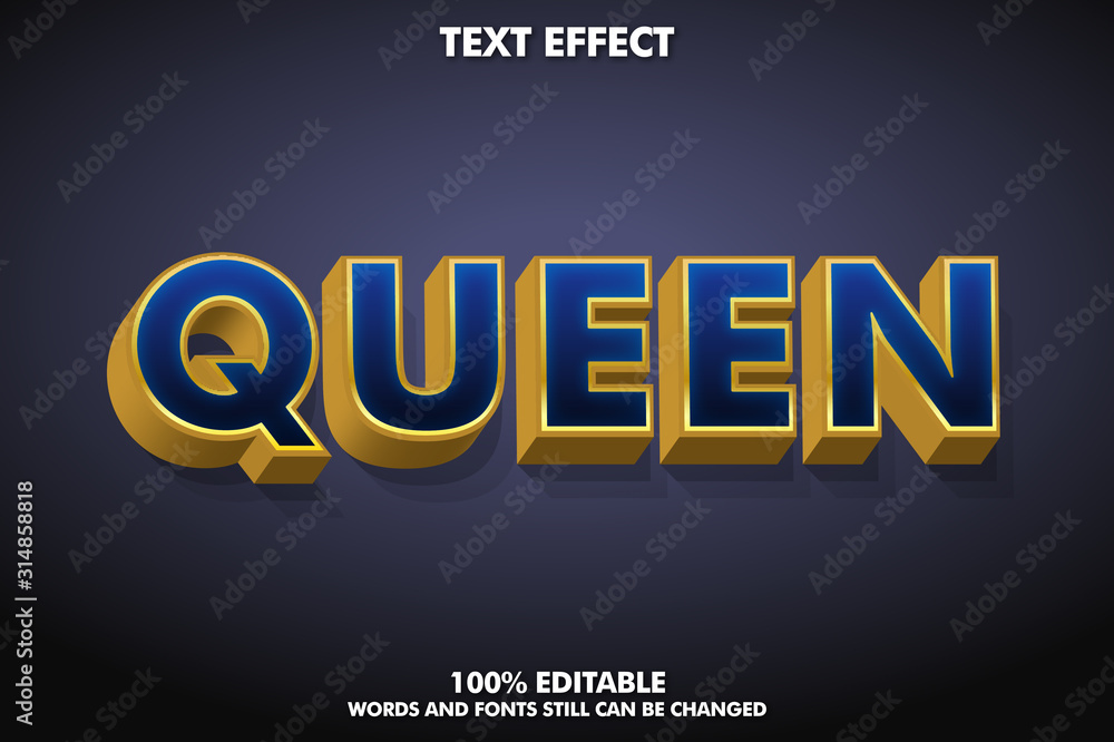 Realistic 3D gold font effect, luxury typeface Stock Vector | Adobe Stock