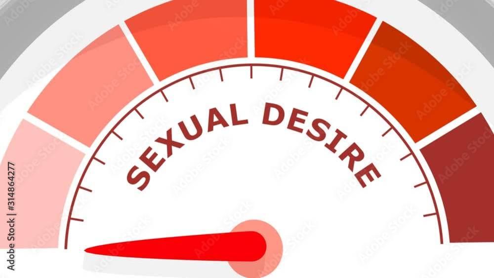 Scale with arrow. The libido level measuring device. Sign tachometer ...