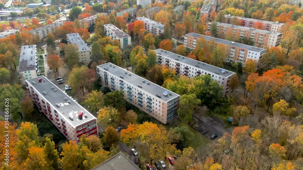 Old high-rise Soviet houses. Russia. The texture of the old walls of ...