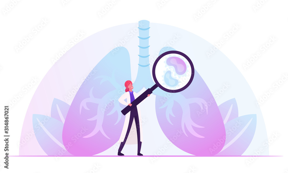 Respiratory Medicine, Healthcare and Pulmonology Concept. Doctor ...
