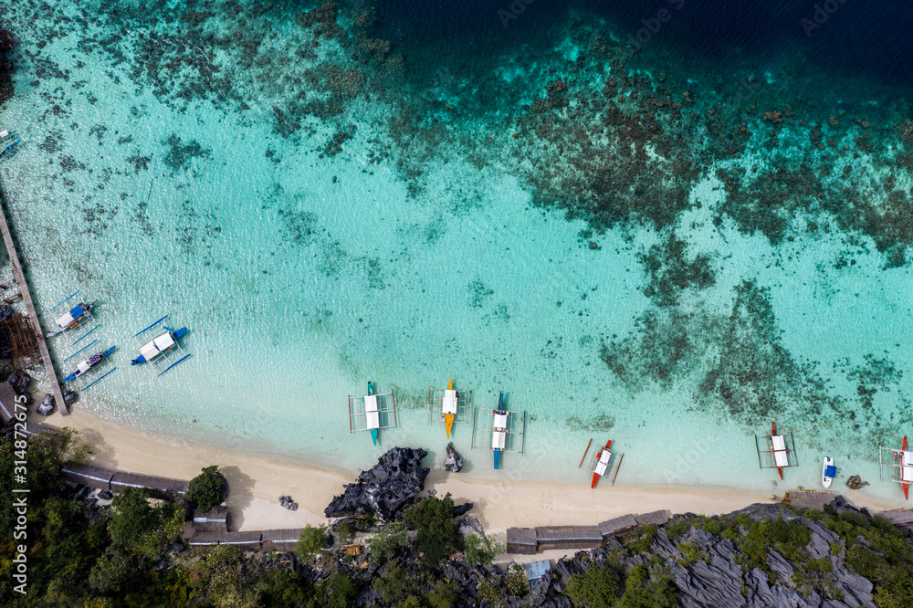 Coron Island, Palawan, Philippines: Banol Beach Stock Photo | Adobe Stock