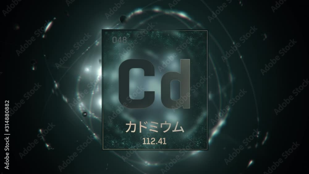 Video Stock Cadmium as Element 48 of the Periodic Table. Seamlessly ...