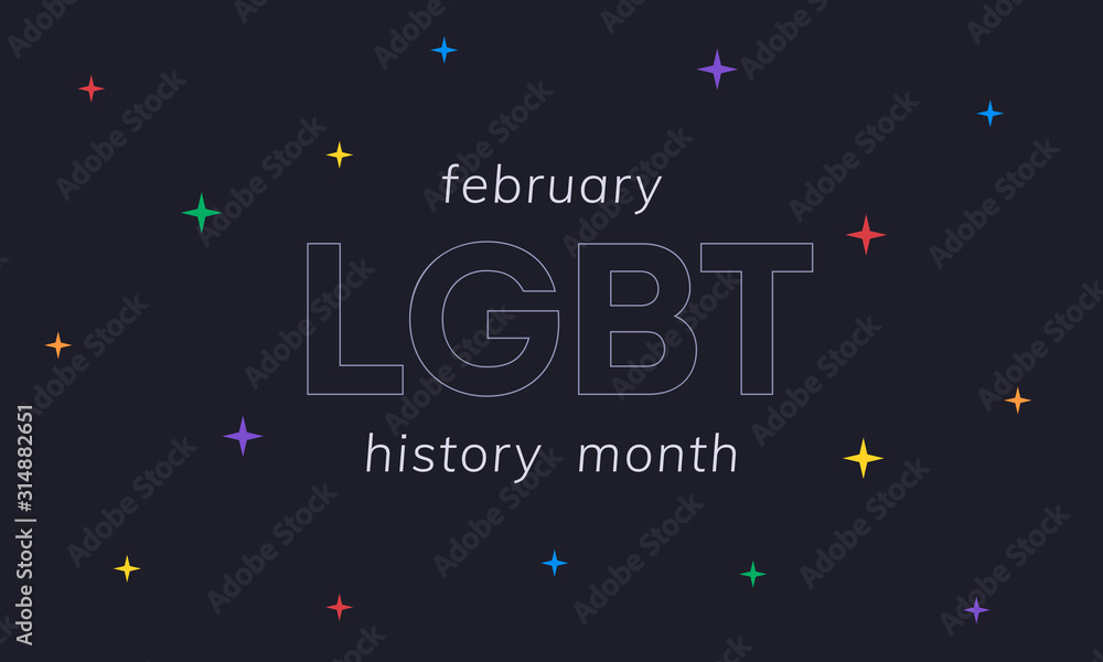LGBT history month. Background, poster, postcard, banner design. Stock ...