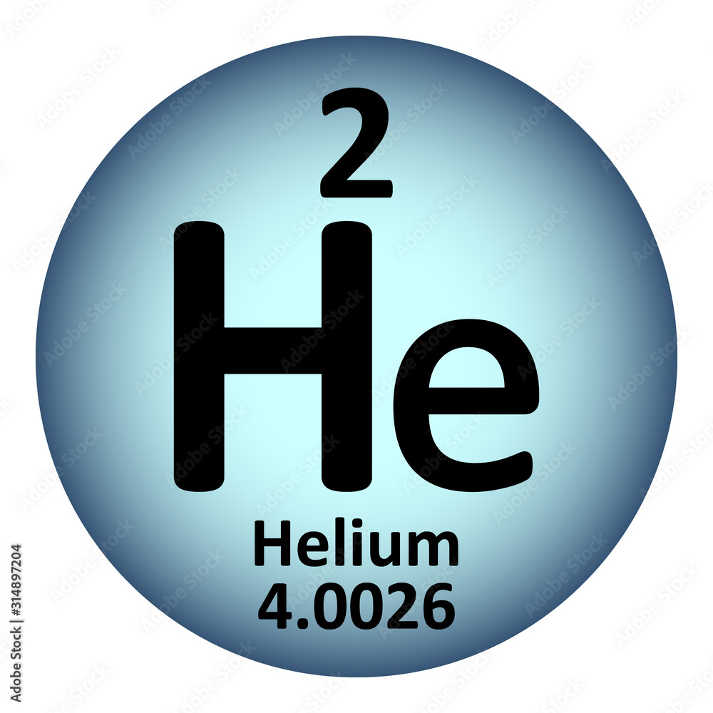 Periodic table element helium icon. Stock Vector | Adobe Stock